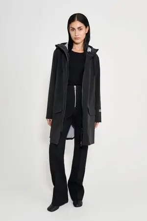 Stutterheim Mosebacke Patch Raincoat - Black