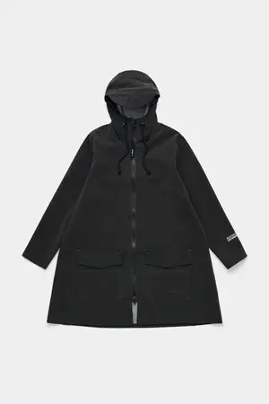 Stutterheim Mosebacke Patch Raincoat - Black