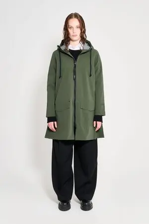 Stutterheim Mosebacke Patch Raincoat - Green