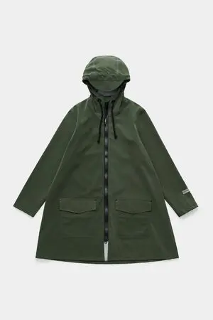 Stutterheim Mosebacke Patch Raincoat - Green