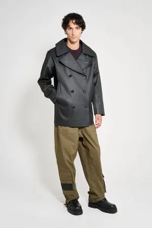 Stutterheim Tranholmen Double Breasted Raincoat - Black