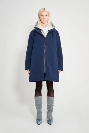 Stutterheim Mosebacke Matte Winter Coat - Navy