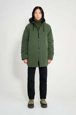 Stutterheim Stockholm Matte Winter Coat - Green