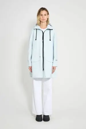 Stutterheim Mosebacke Patch Raincoat - Frost Grey