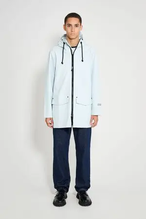 Stutterheim Stockholm Patch Raincoat - Frost Grey