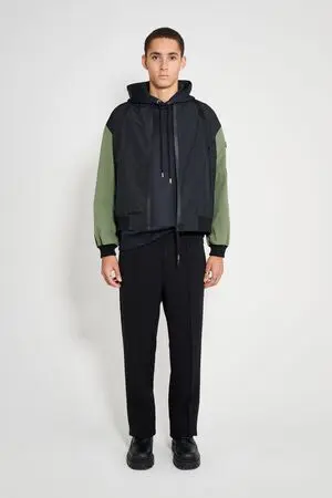 Stutterheim Bredsand Zip Bomber Jacket - Black
