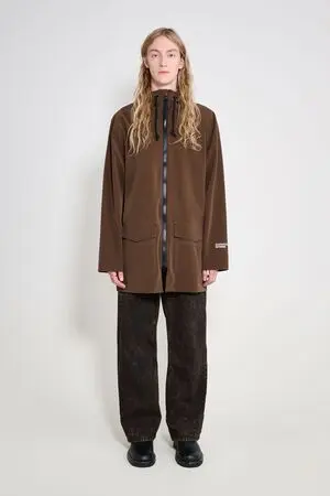 Stutterheim Stockholm Patch Raincoat - Dark Brown
