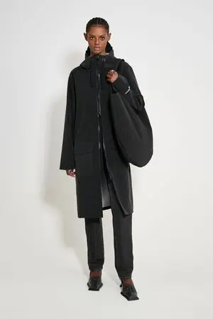 Stutterheim Stockholm Long Patch Raincoat - Black