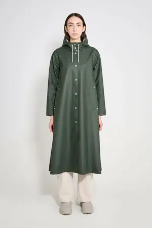 Stutterheim Mosebacke Long Raincoat - Green