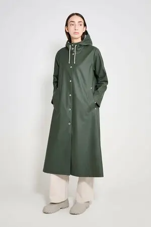 Stutterheim Mosebacke Long Raincoat - Green