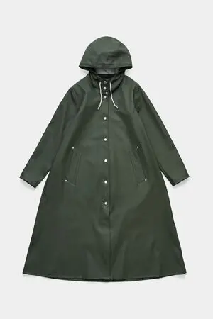 Stutterheim Mosebacke Long Raincoat - Green