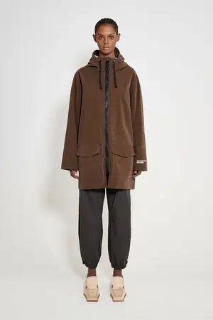 Stutterheim Stockholm Patch Raincoat - Dark Brown