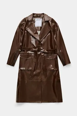 Stutterheim Kista Opal Trench Coat - Dark Brown