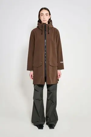 Stutterheim Mosebacke Patch Raincoat - Dark Brown