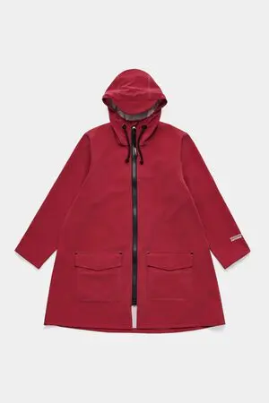 Stutterheim Mosebacke Patch Raincoat - Burgundy