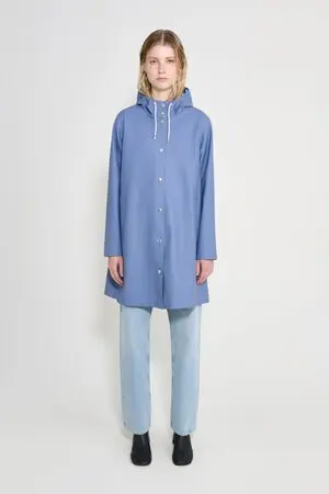 Stutterheim Mosebacke Lightweight Raincoat - Ash Blue