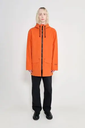 Stutterheim Stockholm Patch Raincoat - Pumpkin