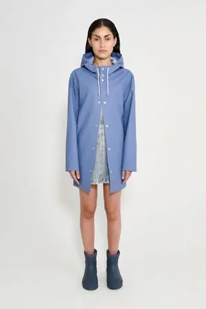 Stutterheim Stockholm Lightweight Raincoat - Ash Blue