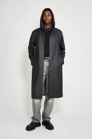 Stutterheim Stockholm Long Raincoat - Black