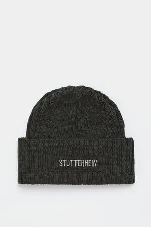 Stutterheim Logo Beanie - Green