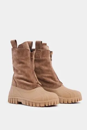 Stutterheim Patrol Zip Boot Suede /fudge