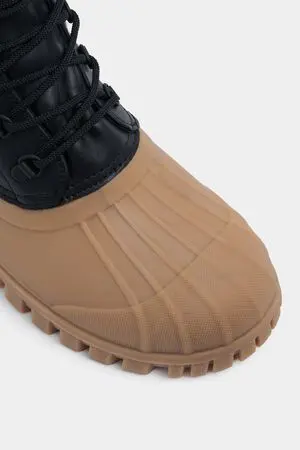 Stutterheim Patrol Boot Leather Black/fudge