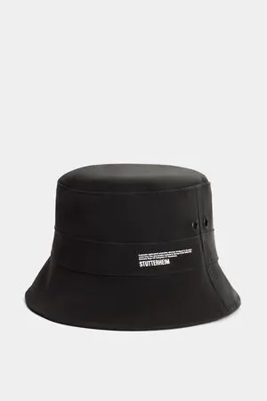 Stutterheim Beckholmen Matte Bucket Hat - Black