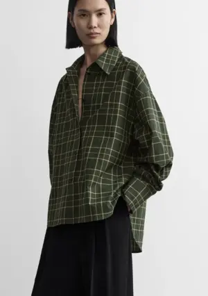 TOTEME Boxy Shirt - Pine Popcorn