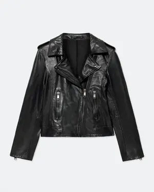 ALLSAINTS Errie Leather Biker Jacket - Black