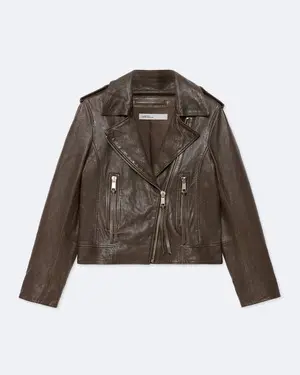 ALLSAINTS Errie Leather Biker Jacket - Brown