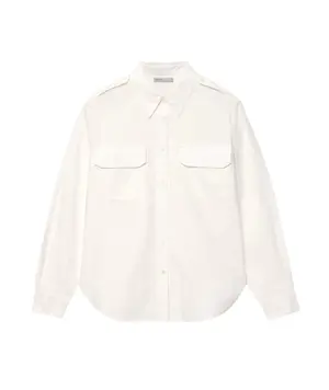 ALLSAINTS Maven Relaxed Fit Military Shirt - White