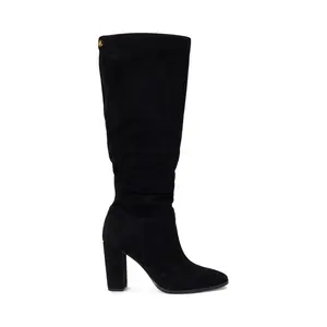 Ralph Lauren Artizan Suede Tall Boot - Black