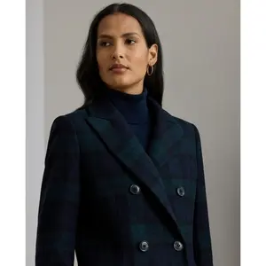 Ralph Lauren Double-breasted Plaid Coat
