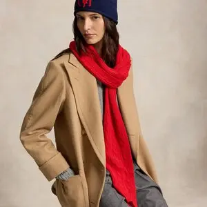 Ralph Lauren Big Pony Wool Beanie Navy/red