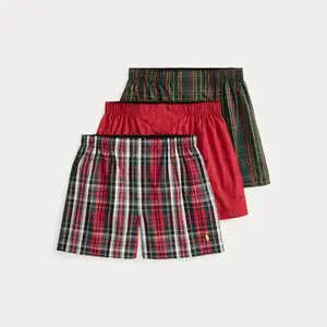 Ralph Lauren Classic Fit Woven Cotton Boxer 3-pack