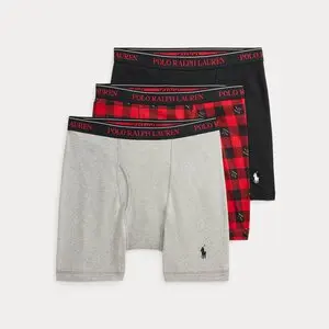 Ralph Lauren Cotton Wicking Boxer Brief 3-pack - Multi