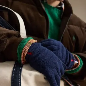 Ralph Lauren Signature Pony Knit Touch Gloves - Hunter Navy