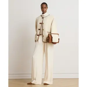 Ralph Lauren Faux-leather-trim Faux-fur Teddy Coat