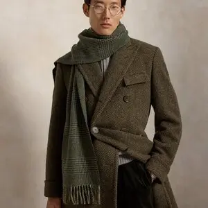 Ralph Lauren Reversible Wool-blend Scarf - Olive Multi