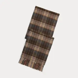 Ralph Lauren Plaid Wool-cashmere Scarf - Camel/multi