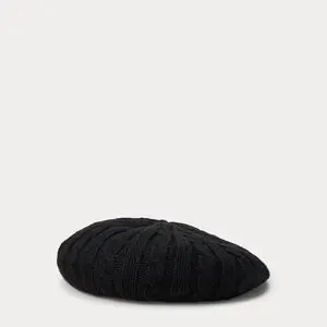 Ralph Lauren Cable-knit Beret - Black