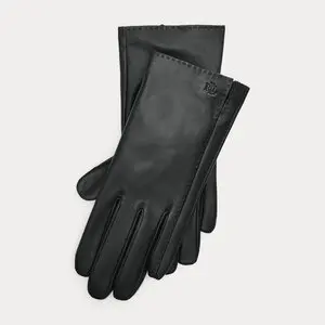 Ralph Lauren Sheepskin Tech Gloves - Black