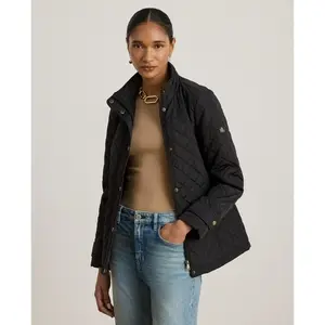 Ralph Lauren Diamond-quilted Mockneck Jacket - Black