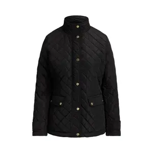 Ralph Lauren Diamond-quilted Mockneck Jacket - Black