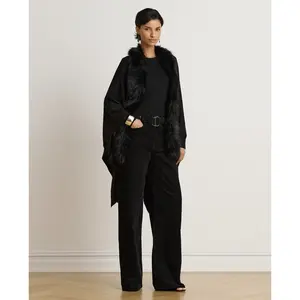 Ralph Lauren Faux-fur-trim Ruana