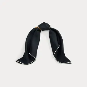 Ralph Lauren Dog Silk Square Scarf - Navy Multi