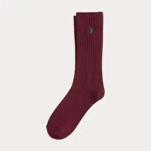 Ralph Lauren Cotton-blend Crew Socks - Wine