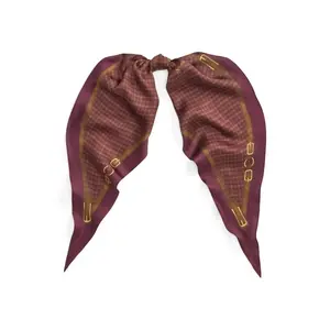 Ralph Lauren Plaid & Belting-print Diamond Scarf