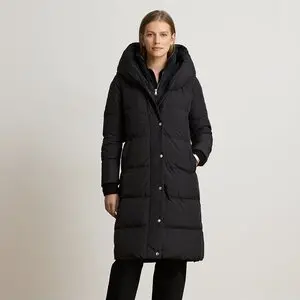 Ralph Lauren Oversize-collar Quilted Down Coat - Black