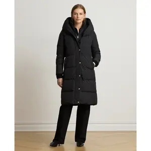 Ralph Lauren Oversize-collar Quilted Down Coat - Black